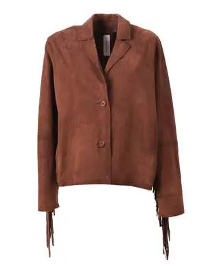 BULLY Suede Leather Jacket - Red