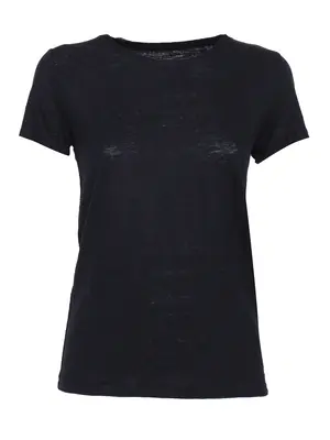 Majestic Filatures Round Neck Short Sleeve T-shirt - Blu