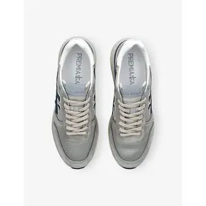 Premiata Mick Suede And Woven Trainers - Grey/m.cmb