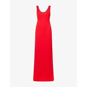 Dries Van Noten Floral Jacquard Cotton-blend Maxi Dress - Red