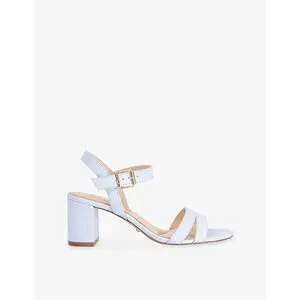 DUNE Merisa Leather Heeled Sandals - Blue Leather