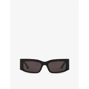 Balenciaga Rectangle-frame Acetate Sunglasses - Black