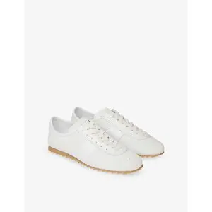 Sandro Leather And Suede Trainers - White