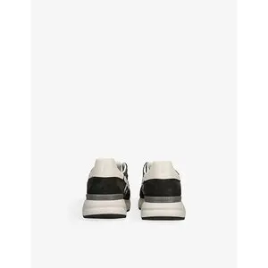 Premiata Mick Suede And Woven Trainers - Blk/white