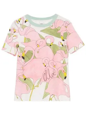 Chloé Baby Fit Cotton Jersey T-shirt - Multi
