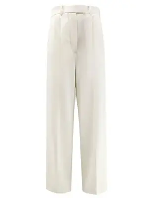 Givenchy Double-pleated Wool And Mohair Trousers - White