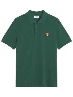 Maison Kitsuné Fox Head Regular Fit Polo - Green
