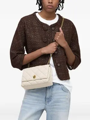 Marc Jacobs Quilted Shoulder Bag With Chain Strap - White
