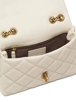 Marc Jacobs Quilted Shoulder Bag With Chain Strap - White