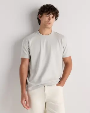Quince Men's Heavyweight T-shirt Heather Oatmeal