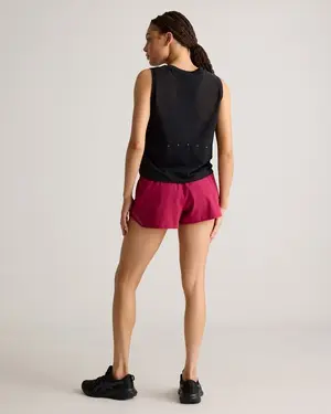 Quince Essential Run Cropped Muscle Tank Top - Black