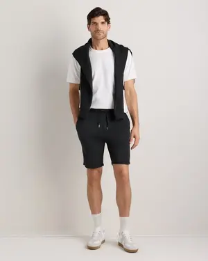 Quince Supersoft Fleece 7.5" Sweatshorts - Black