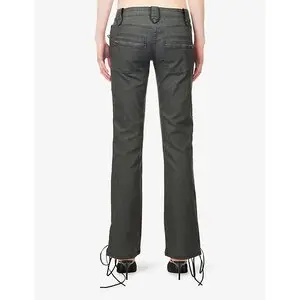JADED LONDON Charis Lace-up Bootcut Stretch-denim Jeans