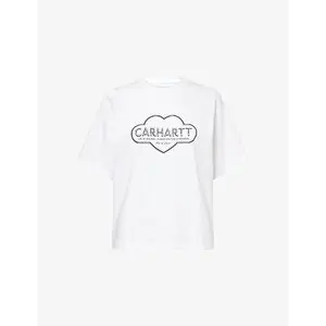 Carhartt Work In Progress Cloud Heart Logo-print Cotton T-shirt - White