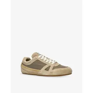 Isabel Marant Étoile Senny Woven And Suede Trainers - Beige Comb