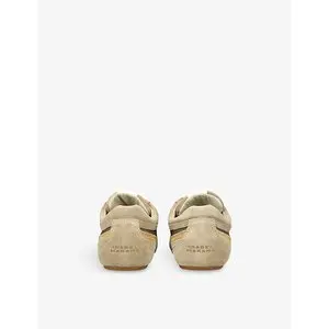 Isabel Marant Étoile Senny Woven And Suede Trainers - Beige Comb