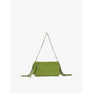 Maje Leather Pouch With Chain Strap
