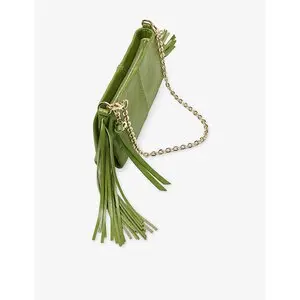 Maje Leather Pouch With Chain Strap