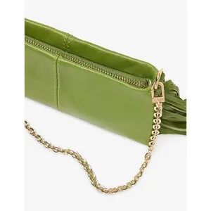 Maje Leather Pouch With Chain Strap