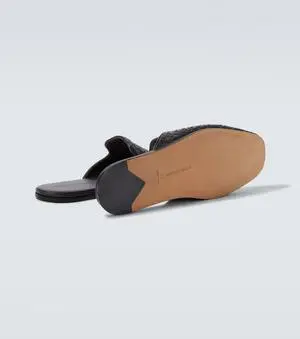 Bottega Veneta Palazzo Intrecciato Leather Mules
