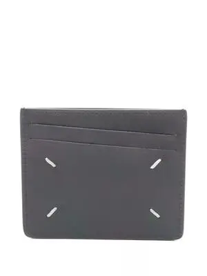 MAISON MARGIELA 2020s Leather Card Case - Grey