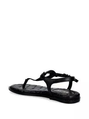 BLAUER. Quilted Footbed Flat Sandals - Black