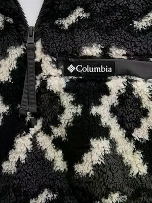 Columbia Patterned Zipped Sweater - Grey
