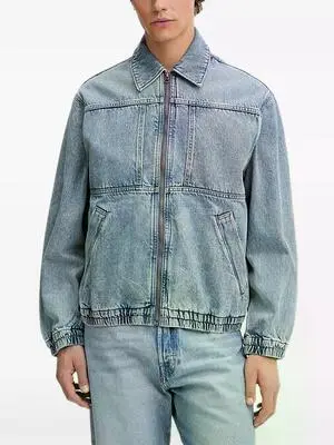 LEVI'S Zipped Denim Jacket With Elasticated Hem