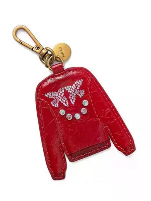 Pinko Embellished Charm Keyring - Red
