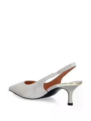Moschino Pointed Slingback Pumps - Neutrals