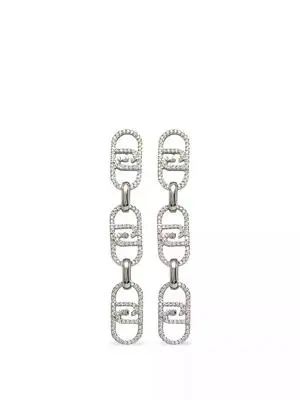 Liu Jo Chain-link Embellished Drop Earrings