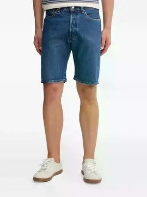 LEVI'S 501 Logo-patch Denim Shorts - Blue