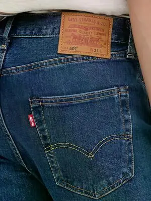 LEVI'S 501 Logo-patch Denim Shorts - Blue
