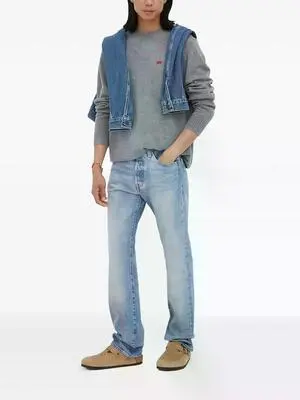 LEVI'S Logo-patch Crew-neck Sweater - Grey