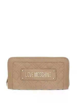 Moschino Logo-plaque Wallet - Neutrals
