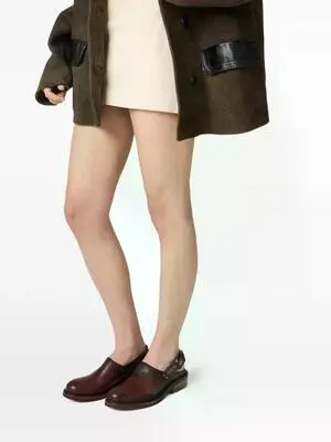 Miu Miu Buckle-fastening Leather Mules