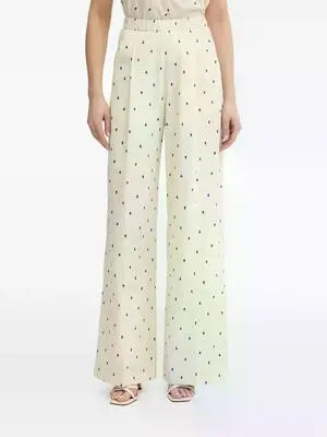 FORTE_FORTE Teardrop-print Trousers - Neutrals