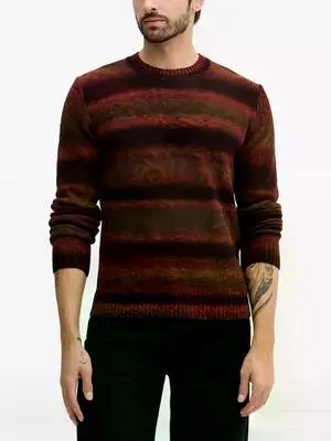 BENETTON Striped Crew Neck Knitwear