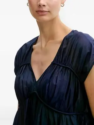 BENETTON Embroidered V-neck Top