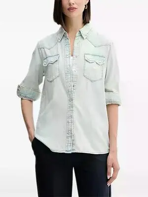 BENETTON Patch-pocket Denim Shirt
