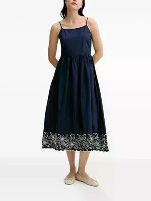 BENETTON Embroidered Midi Dress