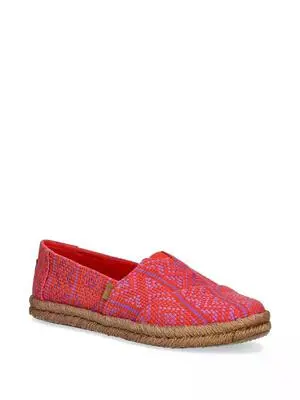 Toms Braided Trim Espadrilles - Red