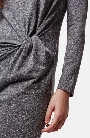 Topshop Knot Front Body-con Mini Dress