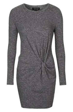 Topshop Knot Front Body-con Mini Dress