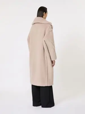 Max Mara Teddy Bear Icon Coat In Alpaca And Wool - Sand