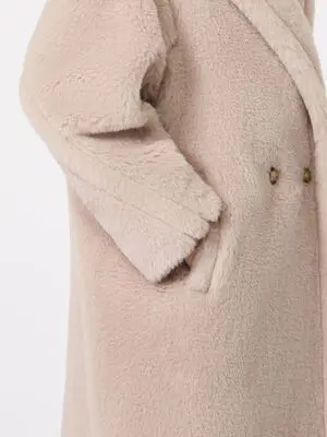 Max Mara Teddy Bear Icon Coat In Alpaca And Wool - Sand