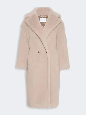 Max Mara Teddy Bear Icon Coat In Alpaca And Wool - Sand