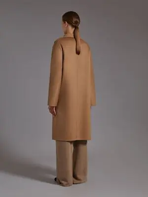 Max Mara Cashmere Zibeline Double-face Coat - Camel