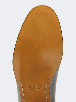 Max Mara Leather Loafers - Cocoa