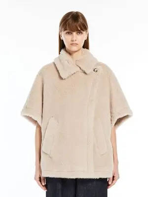 Max Mara Teddy Fabric Cape - Beige